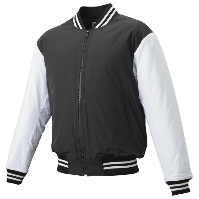 SSK （エスエスケイ） 野球 ウェア 蓄熱中綿フルZIPグラウンドコート 【ブラック×ホワイト】 BWG2550 9010 グランドコート ベースボール ユニセックス 男性用・女性用 黒 2025AW {SK}