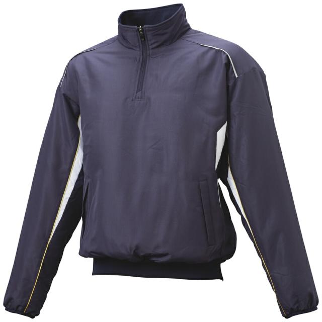 SSK （エスエスケイ） 野球 ウェア 蓄熱ハーフZIP長袖中綿プレジャン 【ネイビー×ホワイト】 BWP2400 7010 グランドコート ベースボール ユニセックス 男性用・女性用 紺 2025AW {SK}