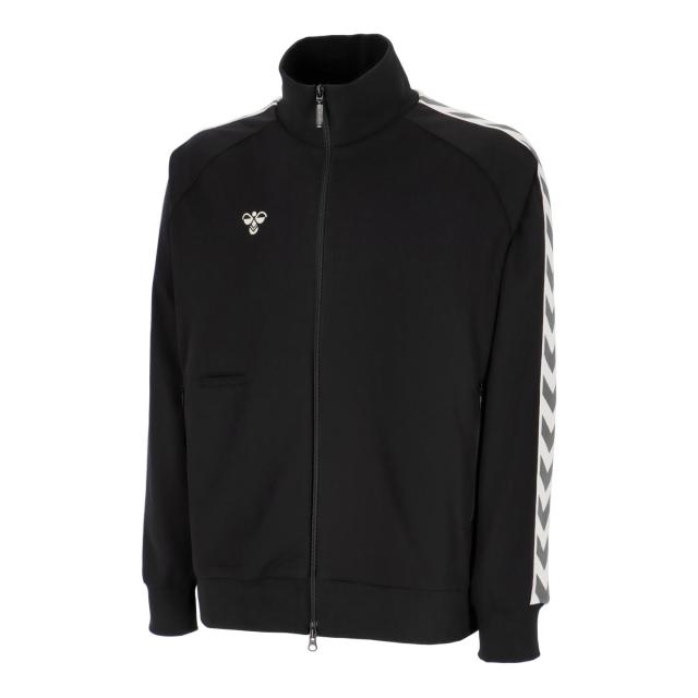 hummel （ヒュンメル） フィットネス・トレーニング ウェア hummel PLAY トラックジャケット 【ブラック】 HAT2133 90 トレーニングシャツ アパレル ユニセックス 男性用・女性用 黒 2025SP {SK}