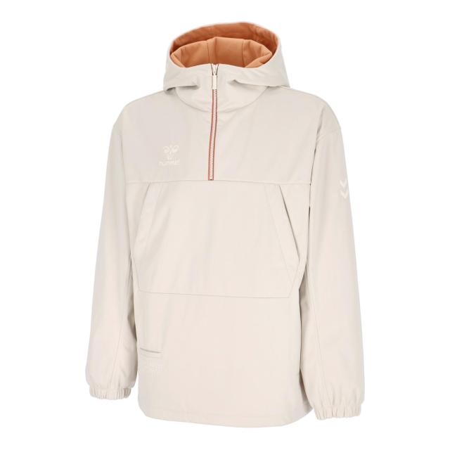 hummel （ヒュンメル） フィットネス・トレーニング ウェア hummel PLAY アノラックパーカー 【チョーク】 HAW2173 14 ウィンドブレーカーシャツ アパレル ユニセックス 男性用・女性用 茶 2024AW {SK}