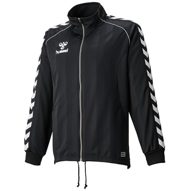 hummel （ヒュンメル） サッカー ウェア ジュニアウォームアップジャケット 【ブラック】 HJT2059 90 トレーニングシャツ アパレル ジュニア キッズ 子供用 黒 2025SP {SK}