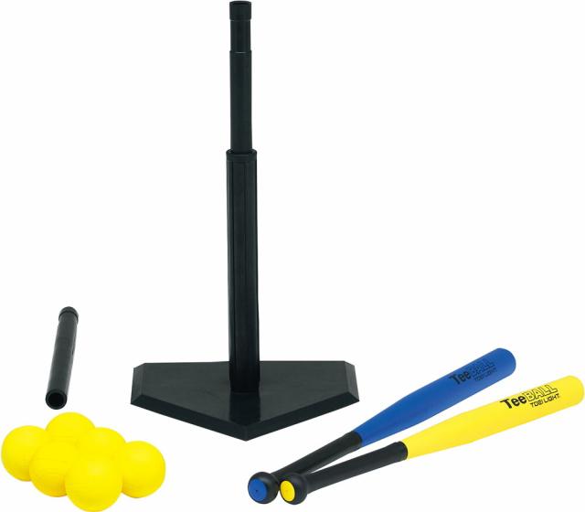 TOEI LIGHT（トーエイライト） 体育用品 野球 ソフトボール バッティング用品 トレーニング ティーボールセットTL16 バット ボール 【ブラック】 B2727 黒 {SK}