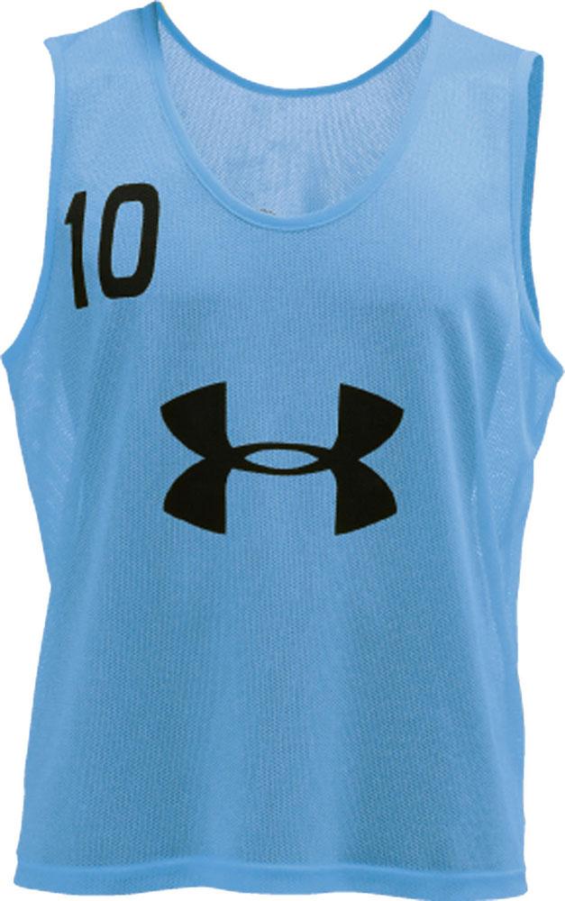 UNDER ARMOUR （アンダーアーマー） サッカー ゲームシャツ・パンツ UA チーム ナンバー ビブス (10枚セット) 【チームサックス】 1295510 136 ビブス チーム 識別 メンズ 男性用 青 20SS {SK}