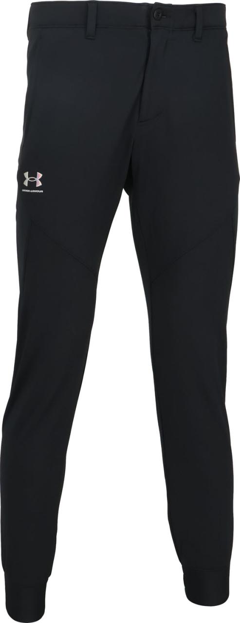 UNDER ARMOUR （アンダーアーマー） ゴルフ スラックス・スカート UA DRIVE KNIT TAPERED JOGGER PANTS UA ドライブ二ットテーパードジョガーパンツ 【ブラック/メタリックシルバー】 6001262 001 スラックスメンズ パンツ メンズ 男性用 ブラック 黒 25SS {SK}