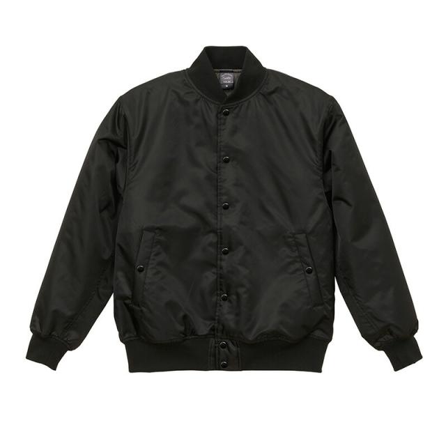 UnitedAthle （ユナイテッドアスレ） カジュアル ジャケット スタジアム ジャケット（中綿入） 【ブラック】 7491-01 0002 中綿ジャケット アウター メンズ・レディース 男性用・女性用 ブラック 黒 2025 {SK}
