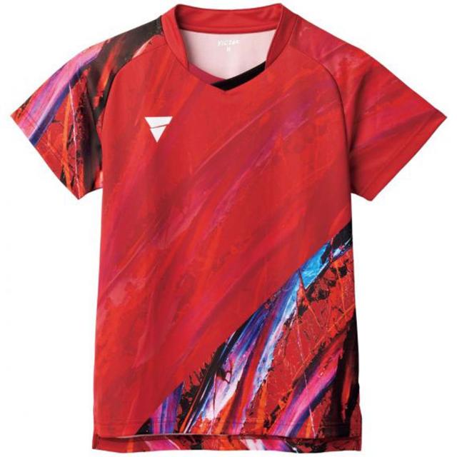 VICTAS （ヴィクタス） 卓球 ゲームシャツ・パンツ V-NGS407 【レッド】 512403 9000 ゲームウェア ゲームシャツ メンズ・レディース 男性用・女性用 赤 24SS {NP}