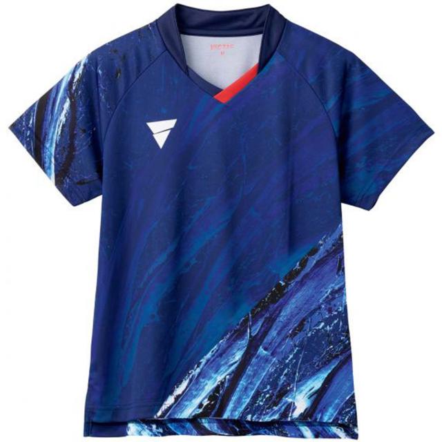 VICTAS （ヴィクタス） 卓球 ゲームシャツ・パンツ V-NLGS408 【ネイビー】 512404 6000 ゲームウェア ゲームシャツ レディース 女性用 紺 24SS {NP}