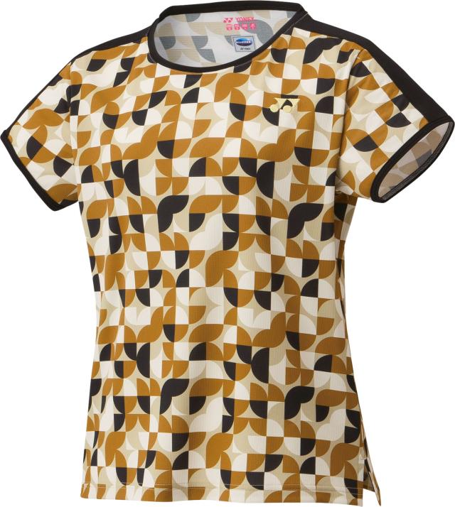 YONEX （ヨネックス） テニス ゲームシャツ・パンツ ウィメンズゲームシャツ 【キャメル】 20903 183 ゲームシャツウィメンズ ショートスリーブ レディース 女性用 ブラウン 茶 25FW {NP}