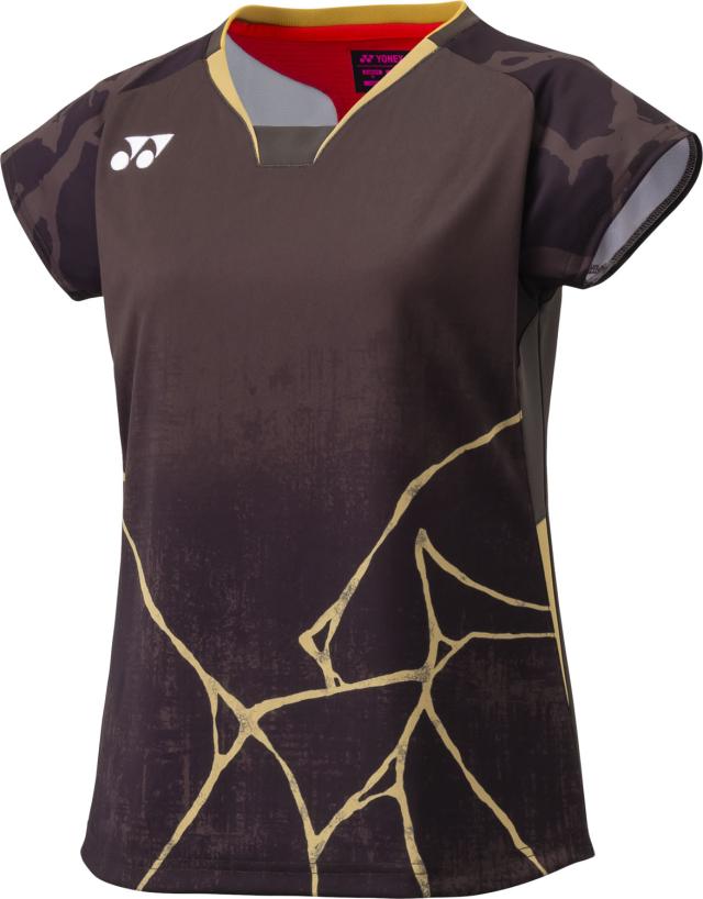 YONEX （ヨネックス） テニス ゲームシャツ・パンツ ウィメンズゲームシャツ(フィットシャツ) 【ブラウン】 20962 015 ゲームシャツウィメンズ ショートスリーブ レディース 女性用 ブラウン 茶 25FW {NP}