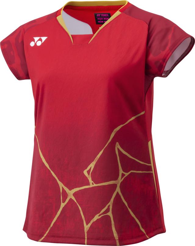 YONEX （ヨネックス） テニス ゲームシャツ・パンツ ウィメンズゲームシャツ(フィットシャツ) 【ワイン】 20962 021 ゲームシャツウィメンズ ショートスリーブ レディース 女性用 ワインレッド 赤 25FW {NP}