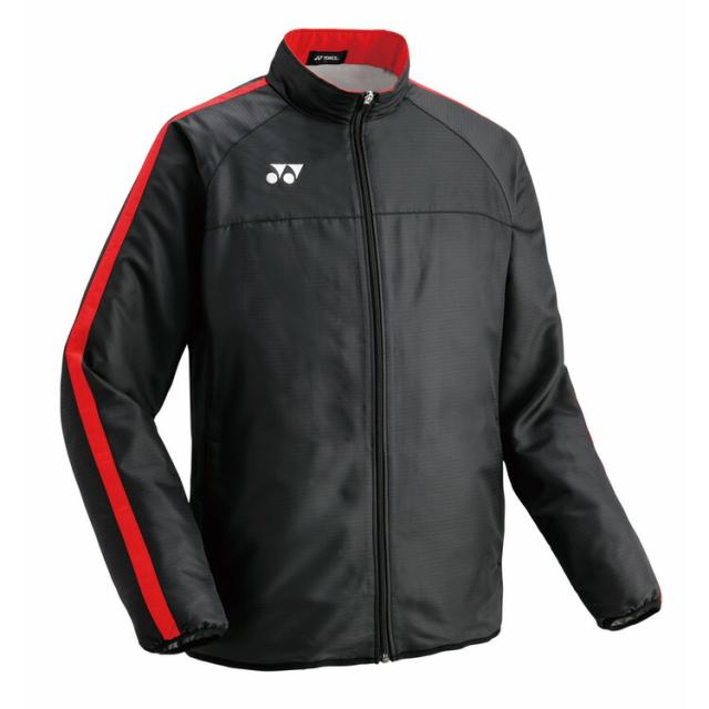 YONEX （ヨネックス） サッカー ウインドウェア ユニ裏地付ウォーマージャケット 【ブラック／レッド】 FW7001 187 ウインドジャケット ジャケット メンズ・レディース 男性用・女性用 ブラック 黒 赤 25SS {SK}