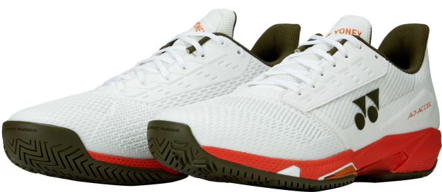 YONEX （ヨネックス） テニス 靴 スニーカー パワークッション アドアクセル メン AC 【ホワイト/オレンジ】 SHTAAMA 386 オールコートレディース シューズ メンズ 男性用 ホワイト 白 橙 2025 {SK}