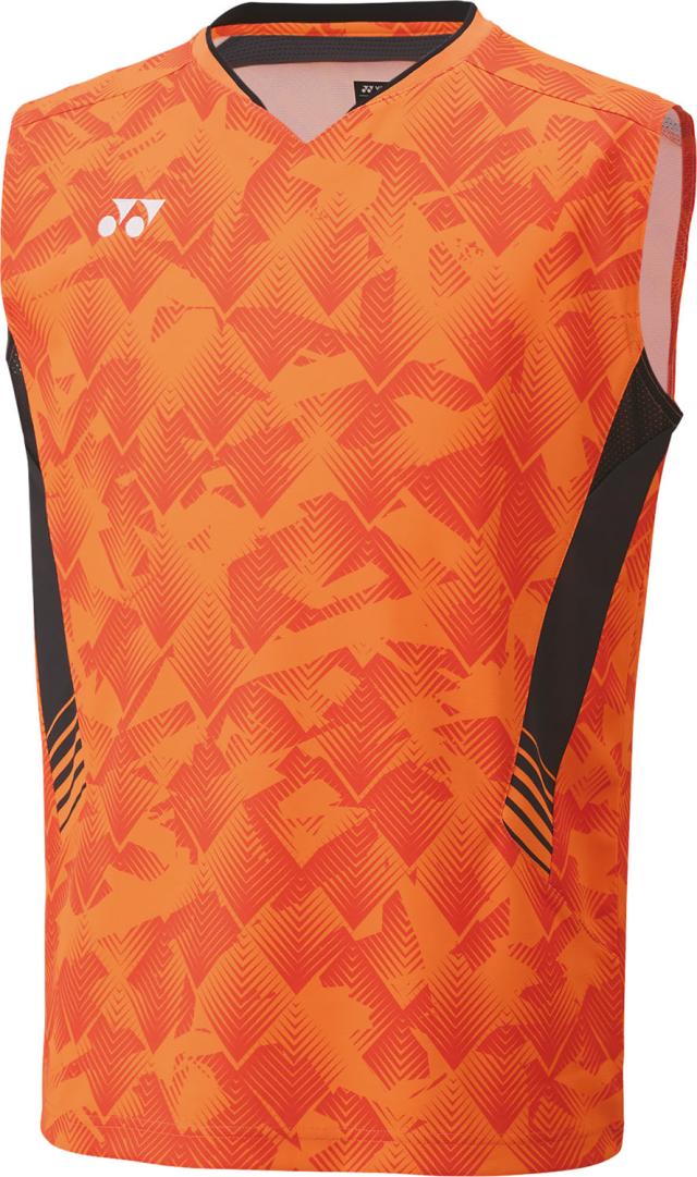YONEX （ヨネックス） テニス ゲームシャツ・パンツ メンズゲームシャツ(ノースリーブ) 【ハイオレンジ】 10658 752 トレーニングシャツ ゲームウェア トップス メンズ 男性用 オレンジ 橙 2025 {NP}