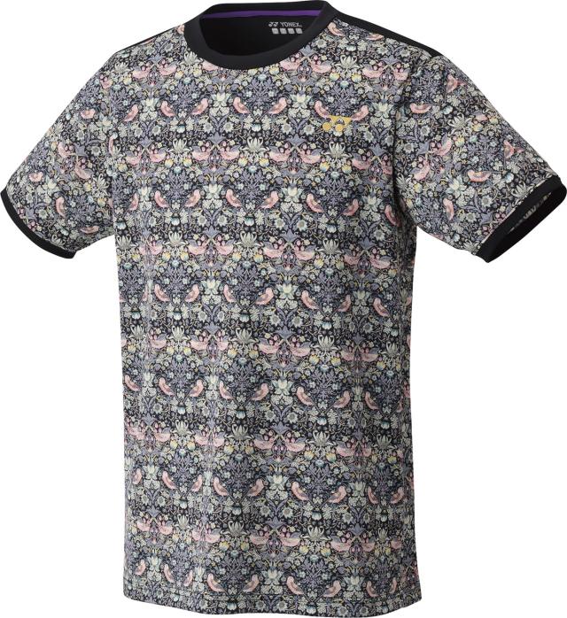 YONEX （ヨネックス） テニス ゲームシャツ・パンツ ユニゲームシャツ(フィットスタイル) 【ブラック】 10682 007 トレーニングシャツ ゲームウェア トップス ユニセックス 男性用・女性用 マルチカラー 黒 25SS {NP}