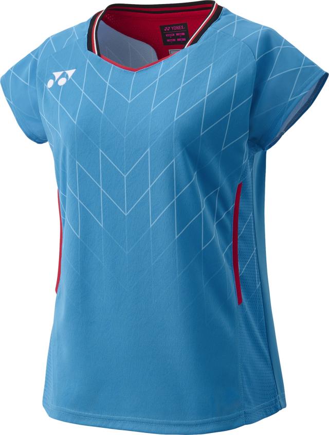 YONEX （ヨネックス） テニス ゲームシャツ・パンツ ウィメンズゲームシャツ(フィットシャツ) 【セルリアンブルー】 20915 449 トレーニングシャツ ゲームウェア トップス レディース 女性用 ブルー 青 25SS {NP}