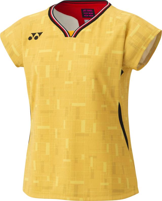 YONEX （ヨネックス） テニス ゲームシャツ・パンツ ウィメンズゲームシャツ(フィットシャツ) 【ヤマブキ】 20917 221 トレーニングシャツ ゲームウェア トップス レディース 女性用 イエロー 黄 25SS {NP}