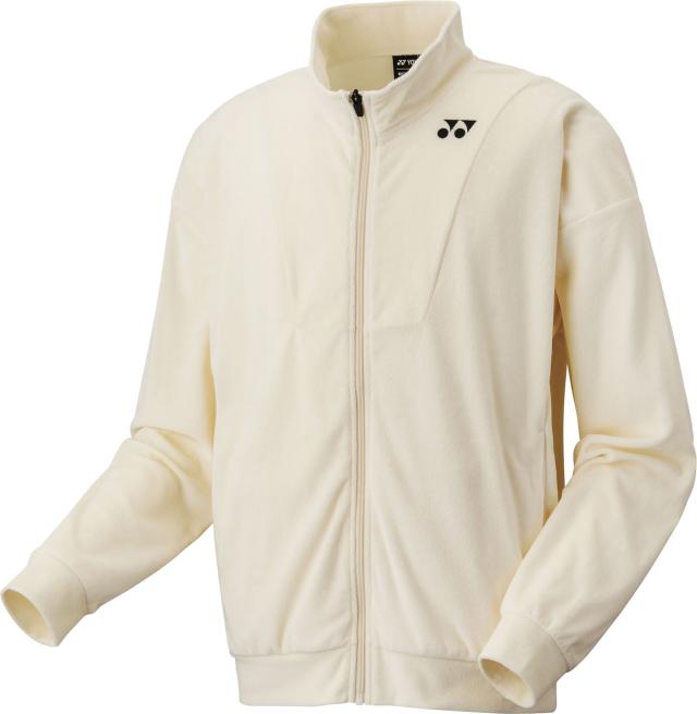 YONEX （ヨネックス） テニス トレーニングウェア ユニニットウォームアップシャツ 【ナチュラル】 50175 206 ＷＵＰニットジャケット ジャケット ユニセックス 男性用・女性用 ホワイト 白 25SS {NP}