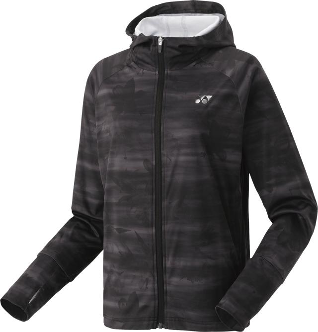 YONEX （ヨネックス） テニス トレーニングウェア ウィメンズニットウォームアップパーカー 【ブラック】 57089 007 トレーニングシャツ ジャケット レディース 女性用 ブラック 黒 25SS {NP}