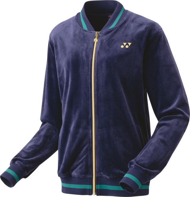 YONEX （ヨネックス） テニス スウェット・トレーナ ウィメンズベロアジャケット 【ミッドナイト】 58109 170 フリース＆ベロアジャケット ジャケット レディース 女性用 ネイビー 紺 24FW {SK}