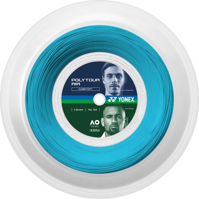 YONEX （ヨネックス） テニス ガット・ラバー ポリツアー エア 125 200m 【スカイブルー】 PTA125R2 018 硬式ガット 硬式テニス ストリング メンズ・レディース 男性用・女性用 ブルー 青 24SS {NP}