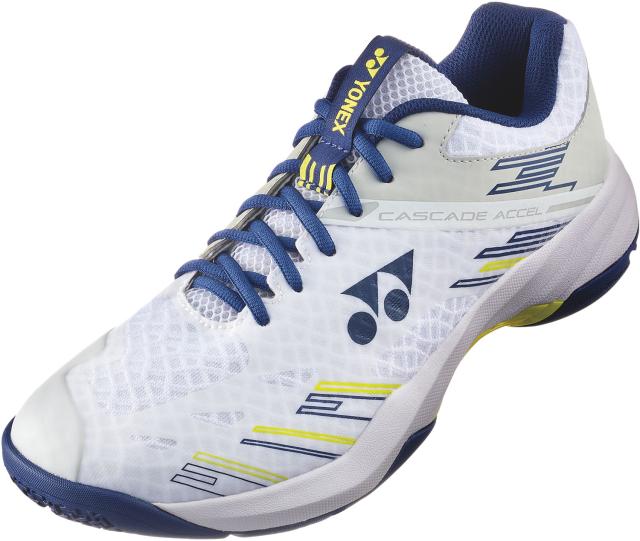 YONEX （ヨネックス） バドミントン シューズ パワークッション カスケードアクセル 【ホワイト/ネイビー】 SHBCA1 100 シューズ シューズ メンズ・レディース 男性用・女性用 ホワイト 白 紺 2025 {SK}