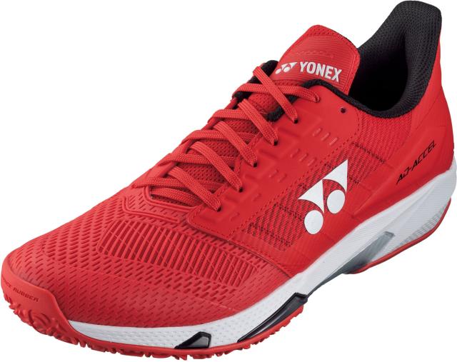 YONEX （ヨネックス） テニス シューズ パワークッション アドアクセル メン GC 【レッド/ホワイト】 SHTAAMG 713 クレー・オムニコートメンズ シューズ メンズ 男性用 レッド 赤 白 24FW {SK}