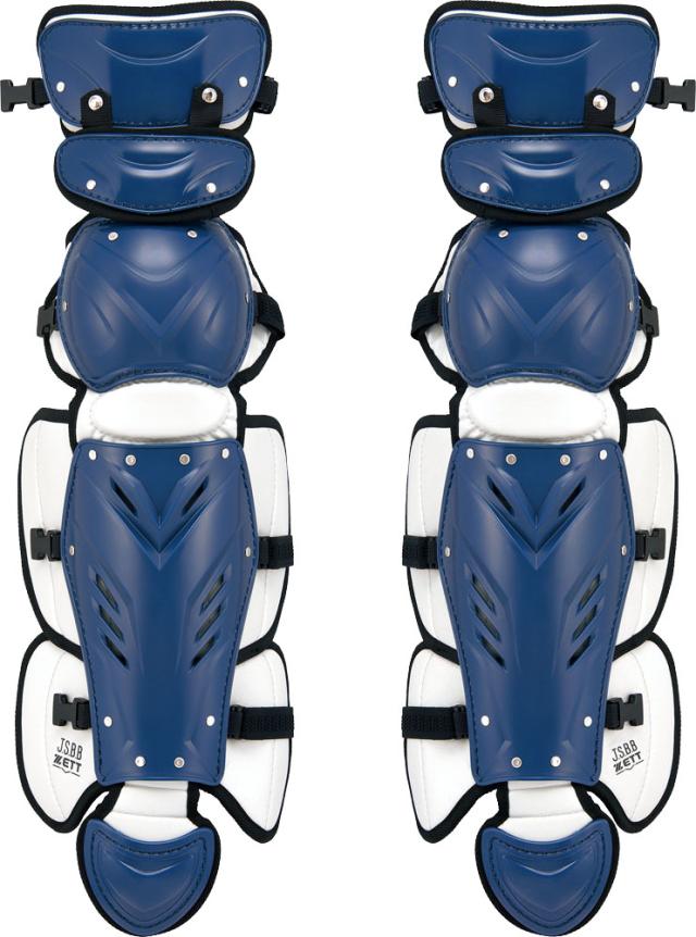 ZETT（ゼット） 野球　ソフトボール プロテクター 軟式用 捕手用 キャッチャー用 PROSTATUS（プロステイタス）ソフトボール用レガーツ 【ネイビー／Ｓグレー】 BLL3295 2913 13SS {SK}