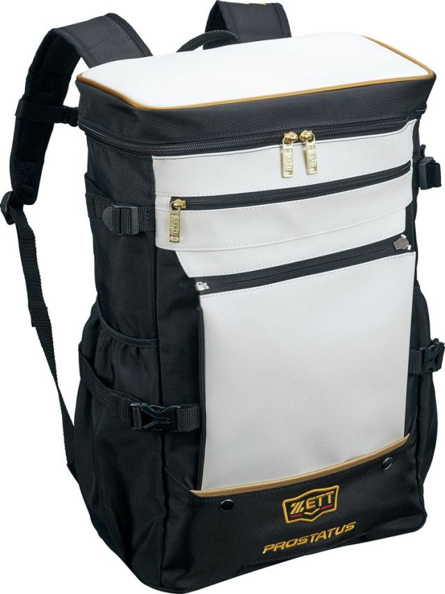 ZETT （ゼット） 野球＆ソフトボール バッグ プロステイタス スクエアデイパック 【ホワイト】 BAP4021 1100 バックパック メンズ・レディース 男性用・女性用 白 22SS {SK}