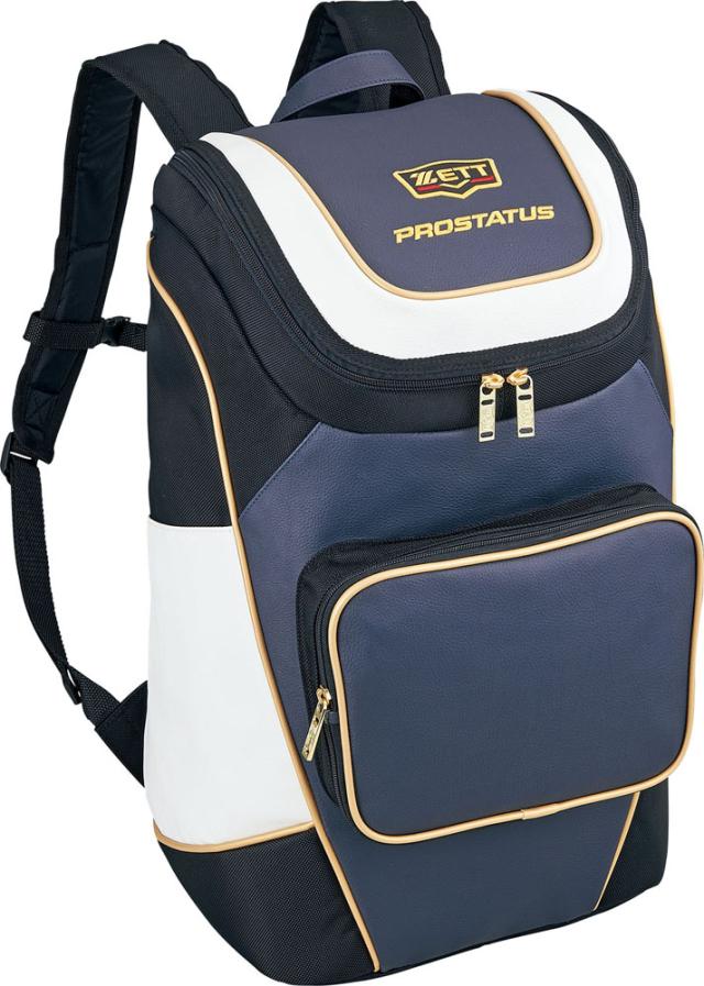 ZETT （ゼット） 野球＆ソフトボール バッグ デイパック プロステイタス 【ダークネイビー×ホワイト】 BAP420 3011 バックパック メンズ・レディース 男性用・女性用 紺 白 20SS {SK}