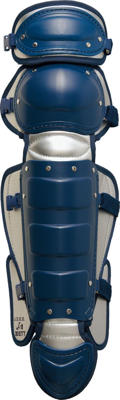 ZETT （ゼット） 野球＆ソフトボール マスク・プロテクター 軟式・ゴムソフト用レガーツ 【ネイビー×シルバー】 BLL4233 2913 軟式レガーツ 紺　銀 25SS {NP}