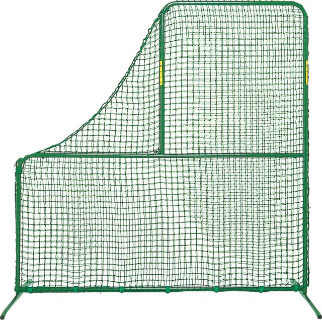 ZETT （ゼット） 野球＆ソフトボール ネット 投手用L型防球ネット(脚部回転式) 【グリーン】 BM138Z ネット メンズ・レディース 男性用・女性用 緑 9999 {SK}