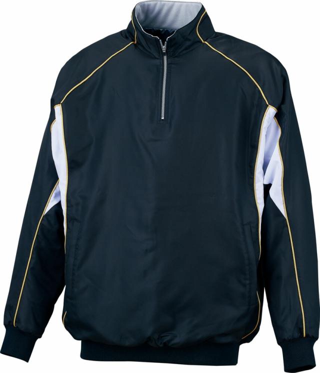 ZETT（ゼット） 野球 ソフトボール ウインドウェア ジャージ ジャケット ジャンパー 長袖 中綿ハーフジップジャンパー 【ブラック/ホワイト】 BOV450A 1911 メンズ・レディース・ユニセックス 大人用 黒 20FW {SK}