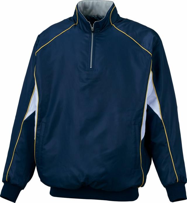 ZETT（ゼット） 野球 ソフトボール ウインドウェア ジャージ ジャケット ジャンパー 長袖 中綿ハーフジップジャンパー 【ネイビー/ホワイト】 BOV450A 2911 メンズ・レディース・ユニセックス 大人用 紺 20FW {SK}