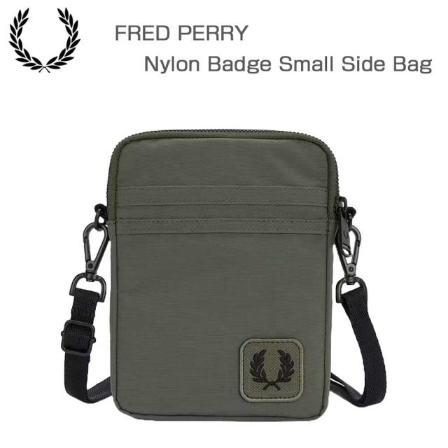 フレッドペリー バッグ FRED PERRY Nylon Badge Small Side Bag  L1194 (X21:LAUREL WREATH GREEN)   ショルダー ボディバッグ  サイドバッグ