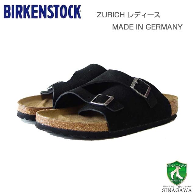 ビルケンシュトック BIRKENSTOCK Zurich （チューリッヒ）  1025060 ブラック（スエードレザー） （レディース サンダル ナローフィット）「正規輸入品」 「靴」