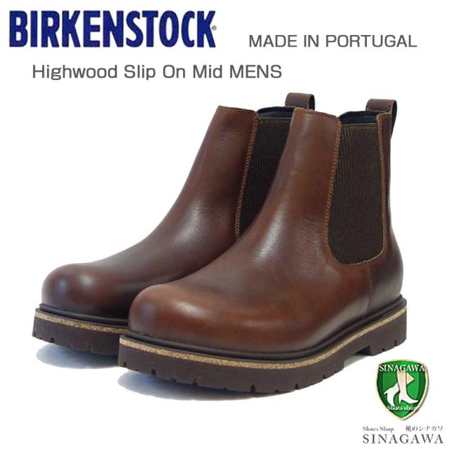 ビルケンシュトック BIRKENSTOCK Highwood Slip On Mid（メンズ）  1025718（チョコレート）  チェルシーブーツ アンクルブーツ 「靴」