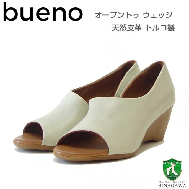 【SALE】 BUENO SHOES ブエノ J2410 バンブー オープントゥサイドカットサンダル トルコ製  軽量 ウェッジ パンプス「靴」