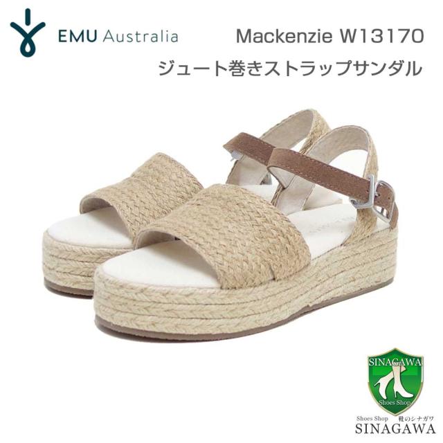 【SALE】 エミュー オーストラリア EMU W13170 Mackenzie エスパドリーユ ストラップサンダル （レディース）カラー：ナチュラル  厚底サンダル リゾート バックストラップ 「靴」