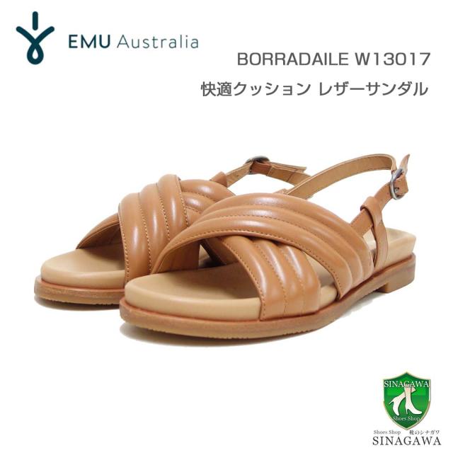エミュー EMU W 13017 Borradaile レザーフラットサンダル （レディース）カラー：ライトブラウン  レザーサンダル フラットシューズ リゾート 「靴」