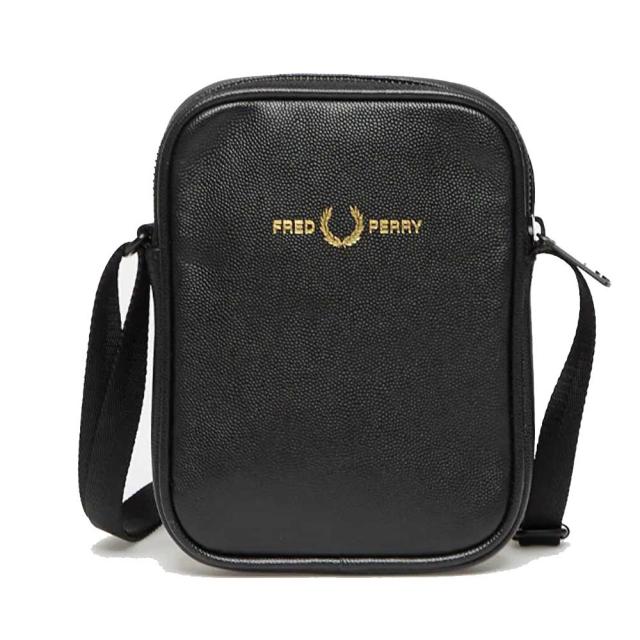 フレッドペリー バッグ FRED PERRY SCOTCHGRAIN LEATHER SIDE BAG  L1189 (102:BLACK)   ショルダー ボディバッグ  サイドバッグ