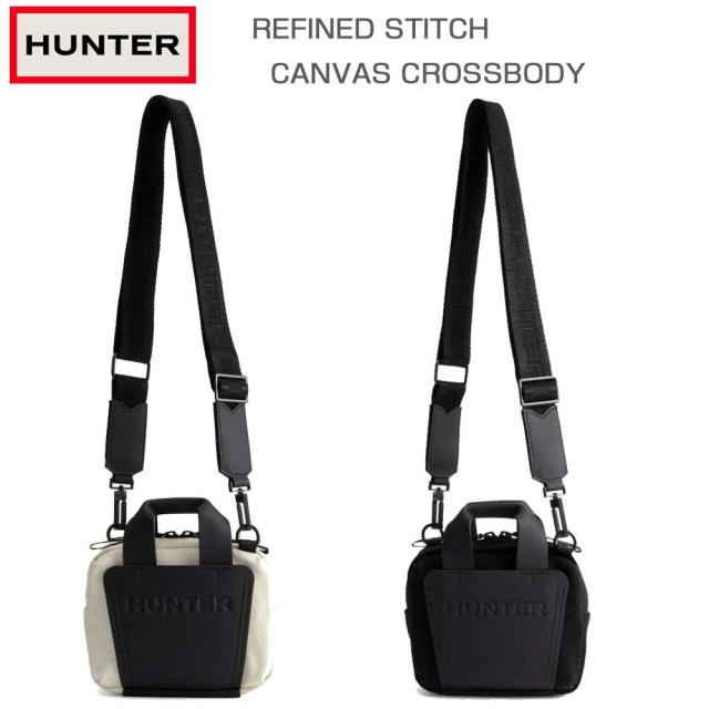 ハンター HUNTER UBX4013CAA リファインド スティッチ キャンバス クロスボディ （カラー：ブラック・ナチュラル）ショルダーバッグ