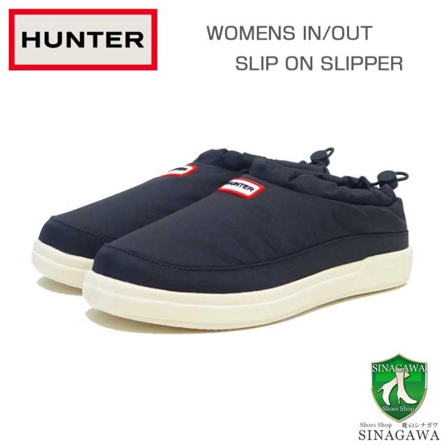 【SALE】 ハンター HUNTER WFF3100WWU（レディース）  レディース イン/アウト スリップ オン スリッパ （カラー：ブラック / シェイデッドホワイト ） サボ ラバーソール 室内履き キャンプシューズ「靴」