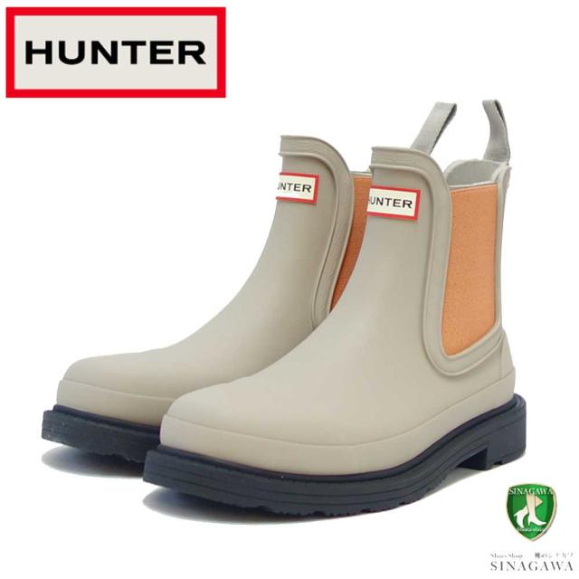 【SALE】 ハンター HUNTER WFS1018RMA （レディース）  レディース コマンド チェルシー ブーツ ：Skimming Stone / Coral Shade  防水ブーツ ラバーソール 全天候型 アンクル レイン シューズ サイドゴア「靴」