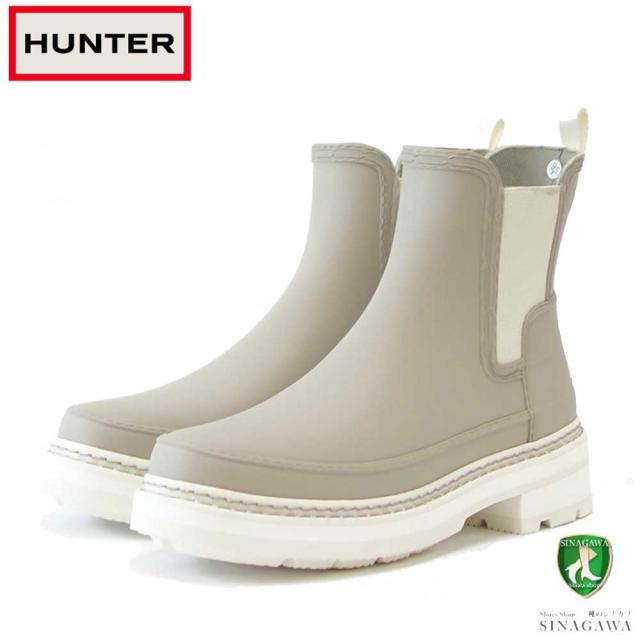 【SALE】 ハンター HUNTER WFS2100RMA （レディース）  レディース リファインド スティッチ ディテール チェルシー ブーツ ：Skimming Stone  防水ブーツ ラバーソール 全天候型 アンクル レイン シューズ サイドゴア「靴」