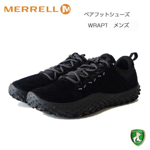 MERRELL メレル ラプト WRAPT（メンズ） M037753  ブラック  ベアフットシューズ ローカット ハイキングモデル「靴」