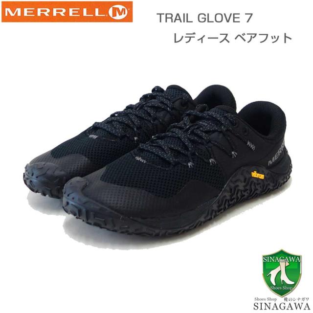 MERRELL メレル トレイル グローブ 7 TRAIL GLOVE 7 （レディース） w037336  ブラック ベアフットシューズ ローカット ハイキングモデル「靴」