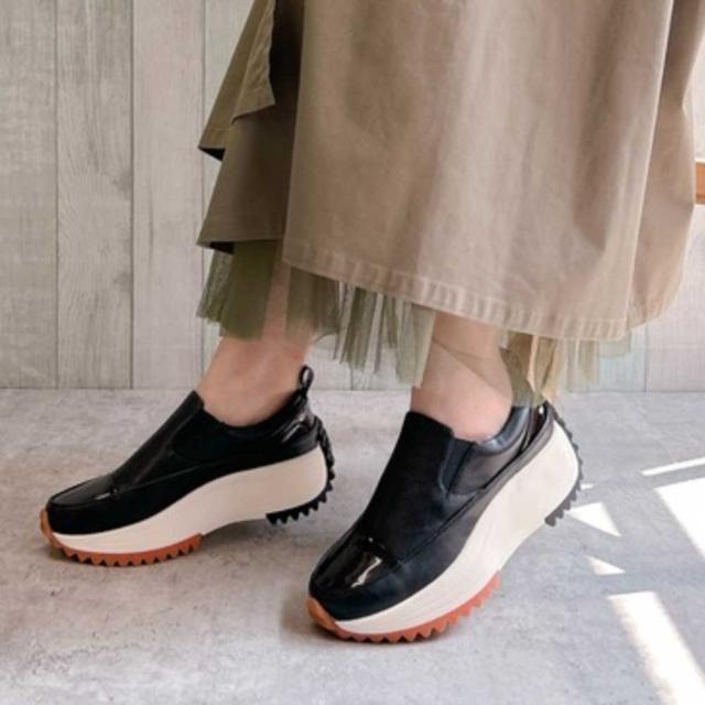 NOUBEL VOUG RELAX ヌーベル ヴォーグ リラックス s7261s ブラック  （レディース） 厚底 スリッポン スニーカー「靴」