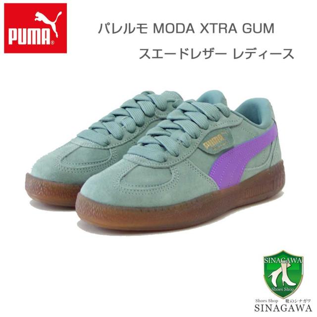 【SALE】 プーマ PUMA パレルモ MODA XTRA GUM ウィメンズ スニーカー 40032308 Green Moon-Wild Berry（レディース）スエードレザー ローカット スニーカー ウォーキング「靴」
