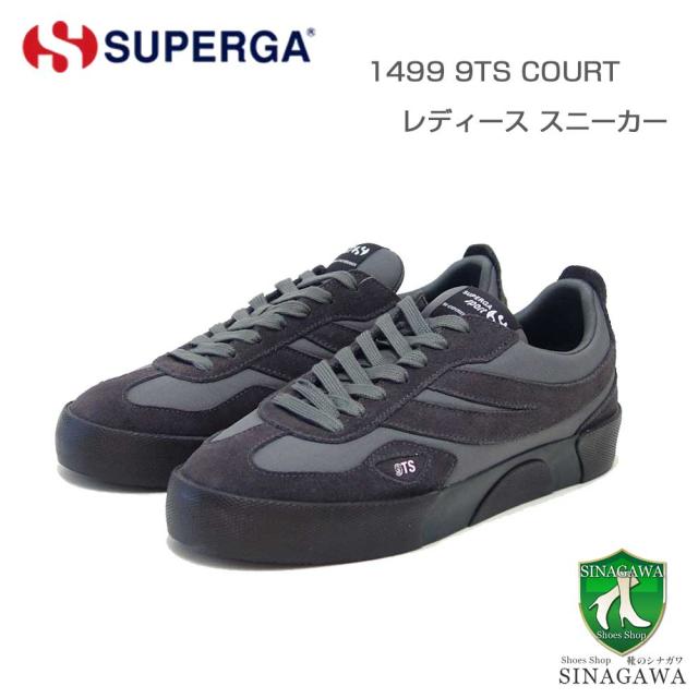 【SALE】 スペルガ SUPERGA 1499 9TS COURT（レディース）GREY MAGNET / BLACK BRISTOL (4a7141vwan2)  スエードレザースニーカー 「靴」