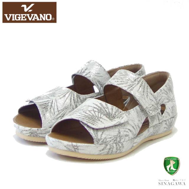 【SALE】 VIGEVANO ビジェバノ 1660 ホワイト（日本製）ゆったりEEEE ダブルストラップシューズ  オープントゥシューズ「靴」